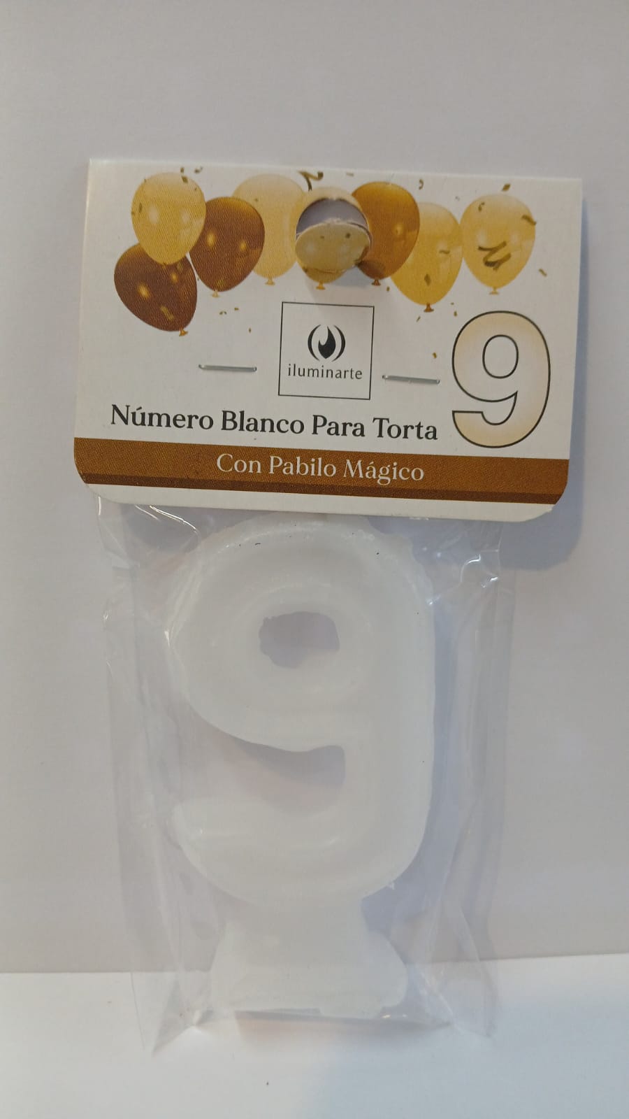 Vela Numero 9 BLANCO – 03499 – Imágenes Mayorista